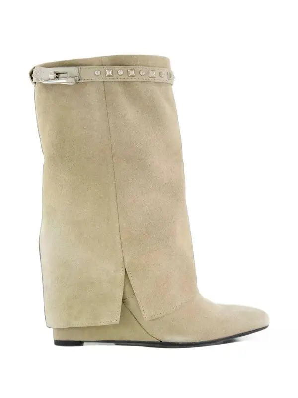 GIBALDI Studded Suede Wedge Boots