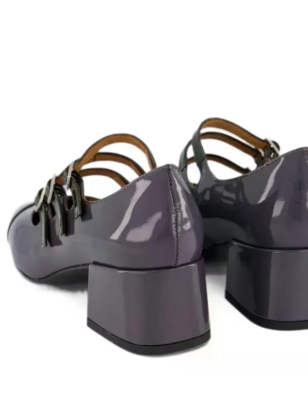 GIBALDI Martina Triple-strap Patent-leather Pumps