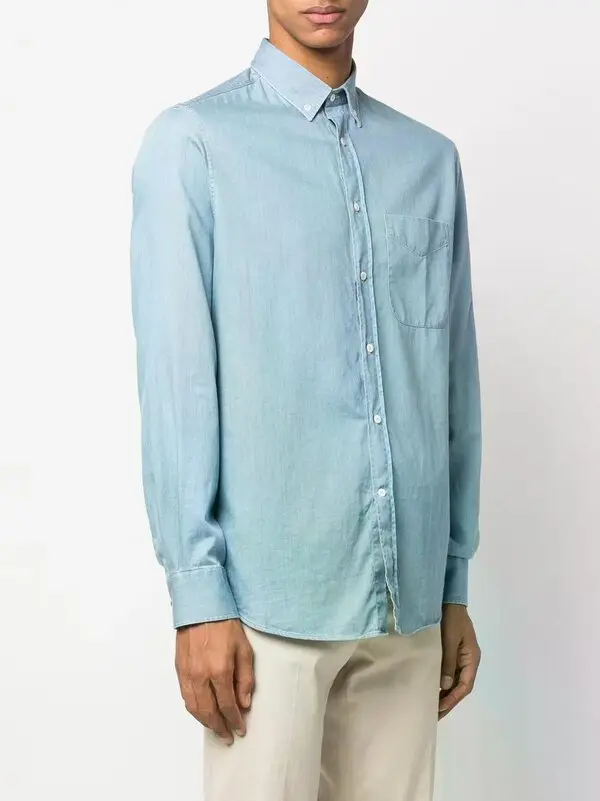 Brunello Cucinelli Long-sleeve Cotton Shirt