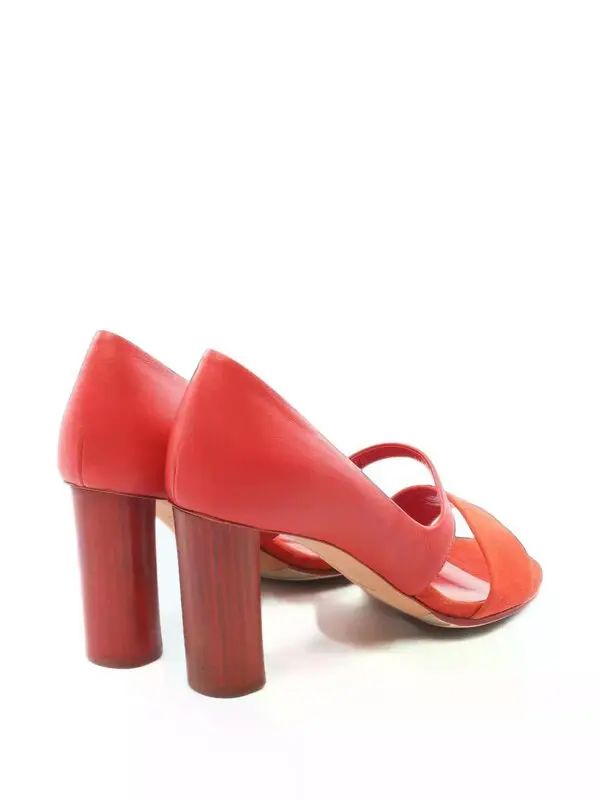 Hermès 2010s Block-heel Leather Pumps