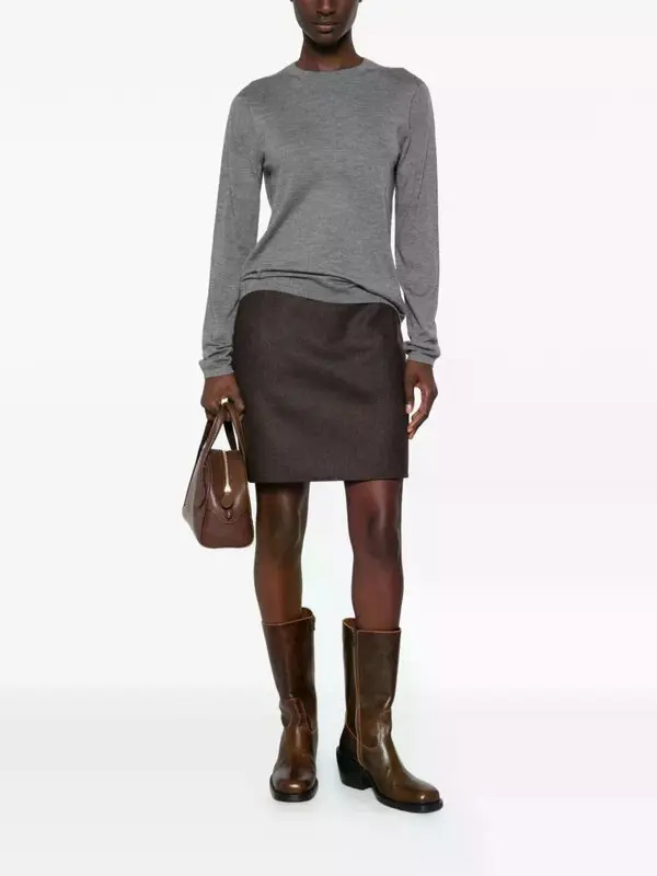 Max Mara Virgin-wool Skirt - Grey