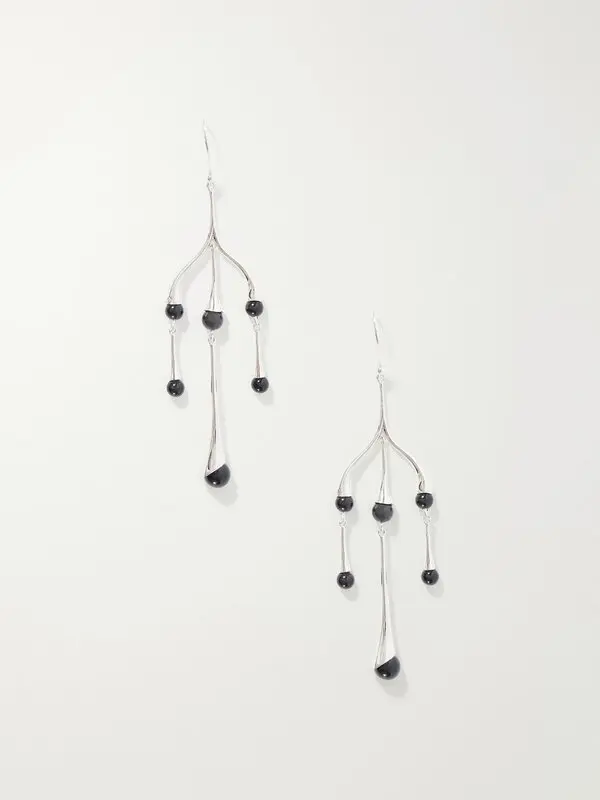 SOPHIE BUHAI Petite Chandelier Sterling And Onyx Earrings - Silver