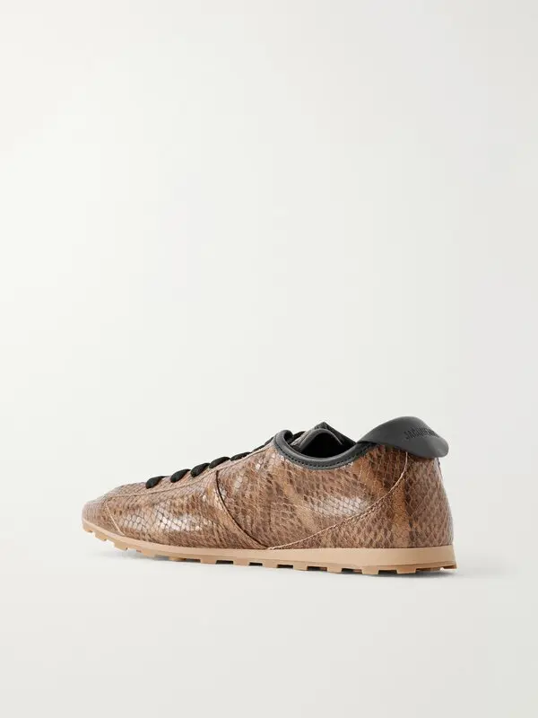 Jacquemus Les Tennis Snake-effect Leather Sneakers