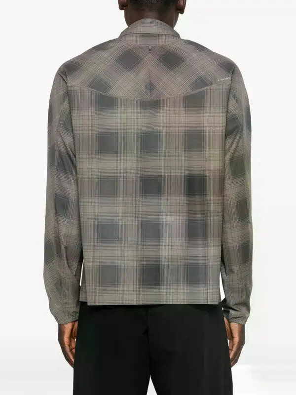 Satisfy Check-print Long-sleeve Shirt