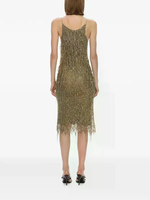 Christopher Esber Sequin-embellished Chevron-lace Mini Dress