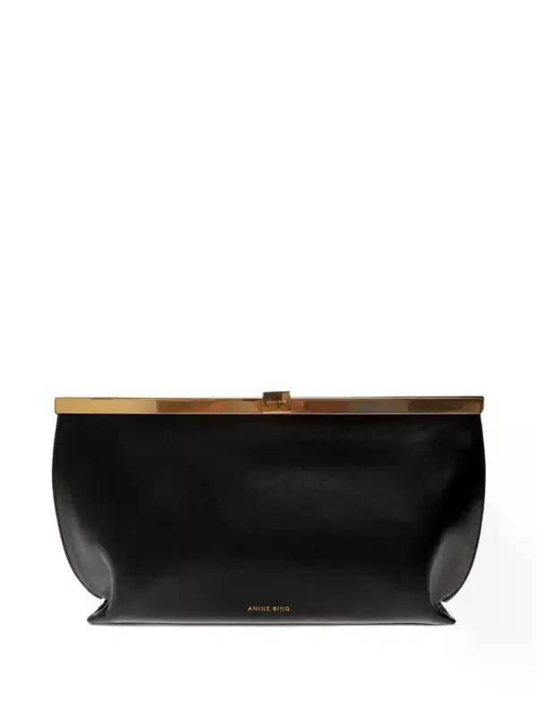 ANINE BING Anine Leather Clutch Bag - Black
