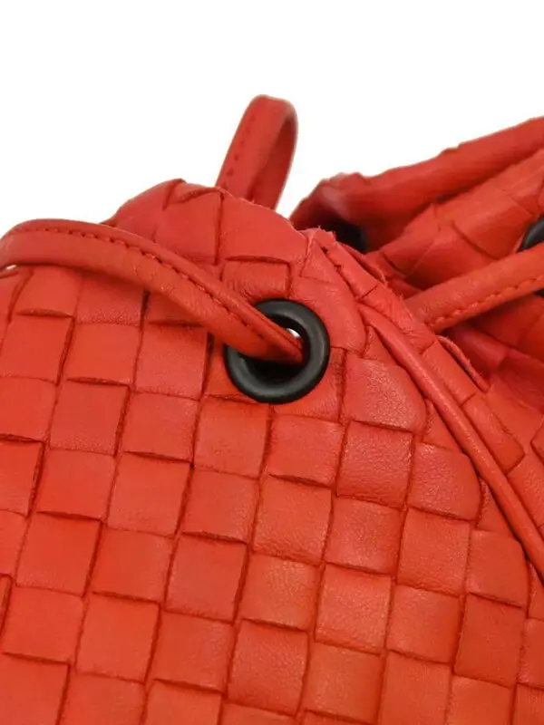 Bottega Veneta Intrecciato Cross Body Bag - Red