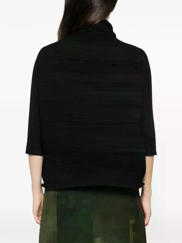 Issey Miyake Pleated High-neck Top