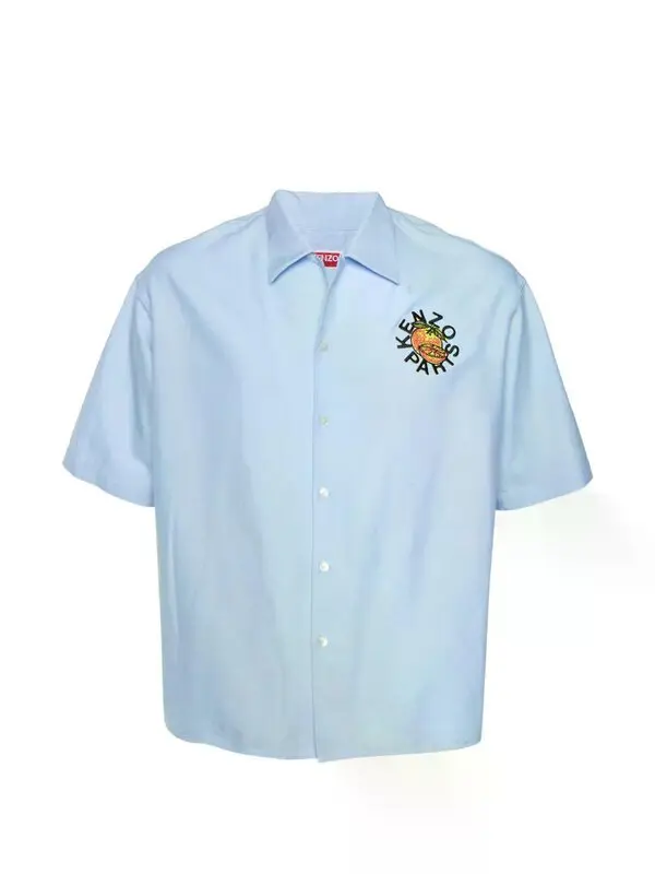 Kenzo Logo-embroidered Short-sleeve Shirt