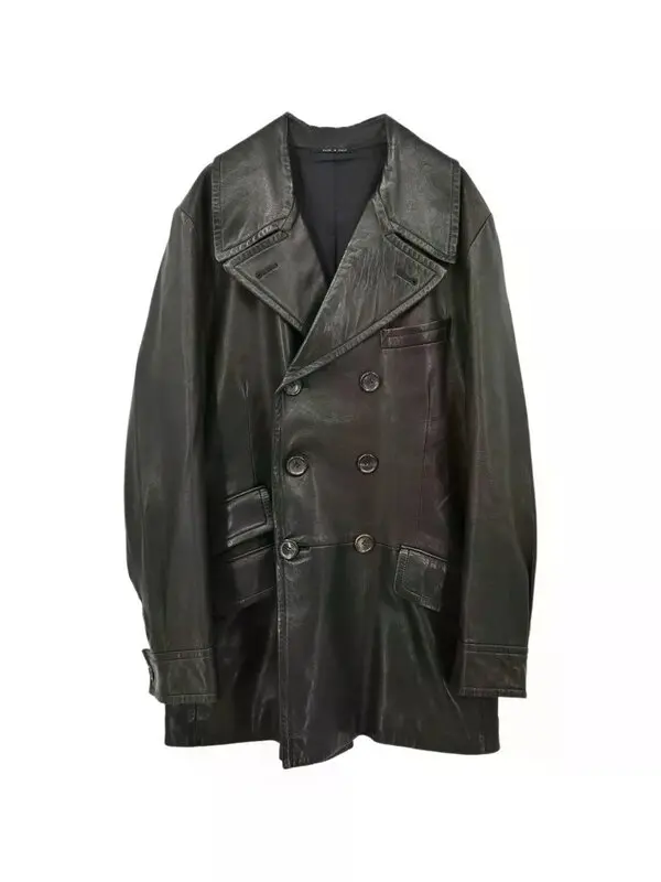 Gucci Double-breasted Leather Jacket