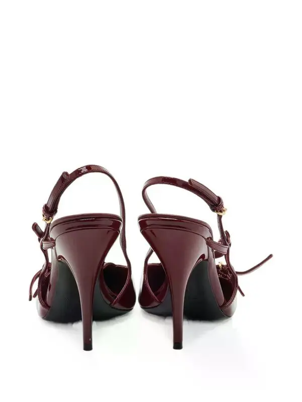 Miu Miu Pointed Toe Buckle Slingback Pumps