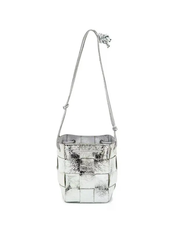 Bottega Veneta Small Cassette Bucket Bag - Silver