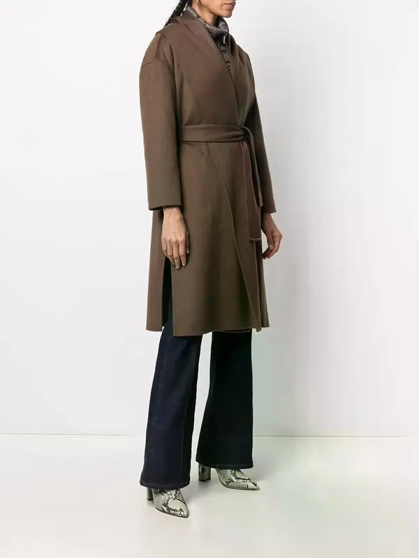 MOORER Padded Jacket With Wrap Coat Overlay