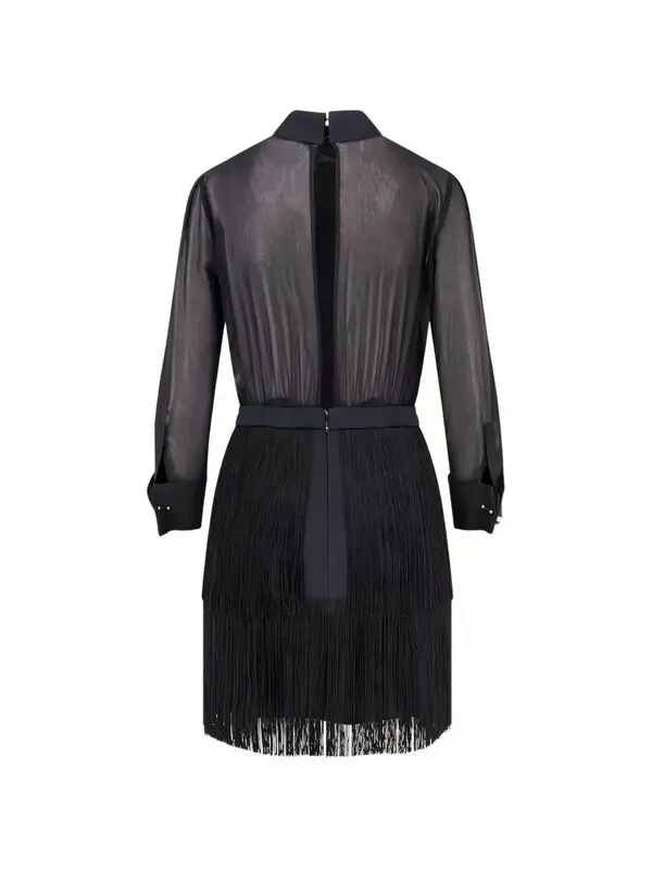 Elisabetta Franchi Ruffled Fringed Mini Dress