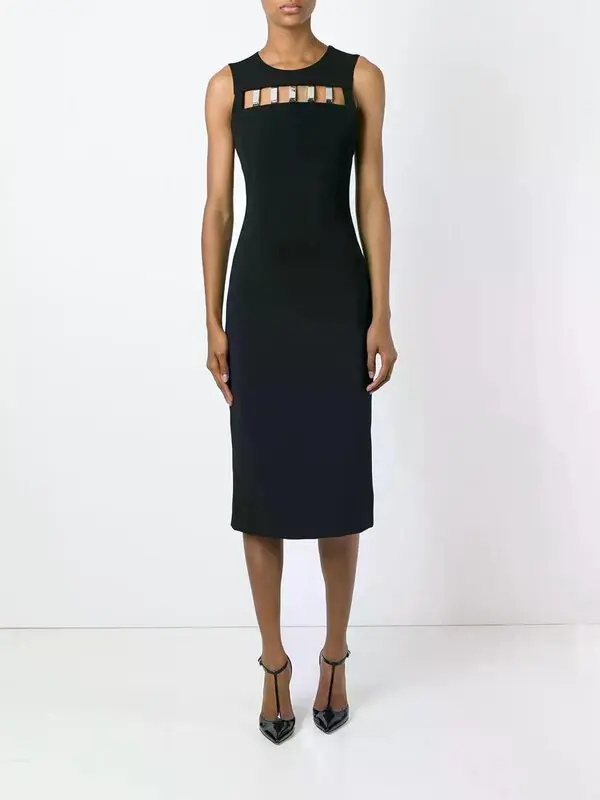 David Koma Cut-out Detail Fitted Dress