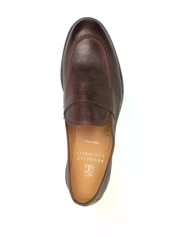 Brunello Cucinelli Almond-toe Flat-sole Loafers