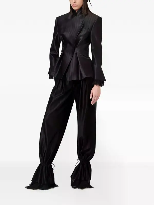 Giuseppe Di Morabito Pinstriped Lace-trim Jacket