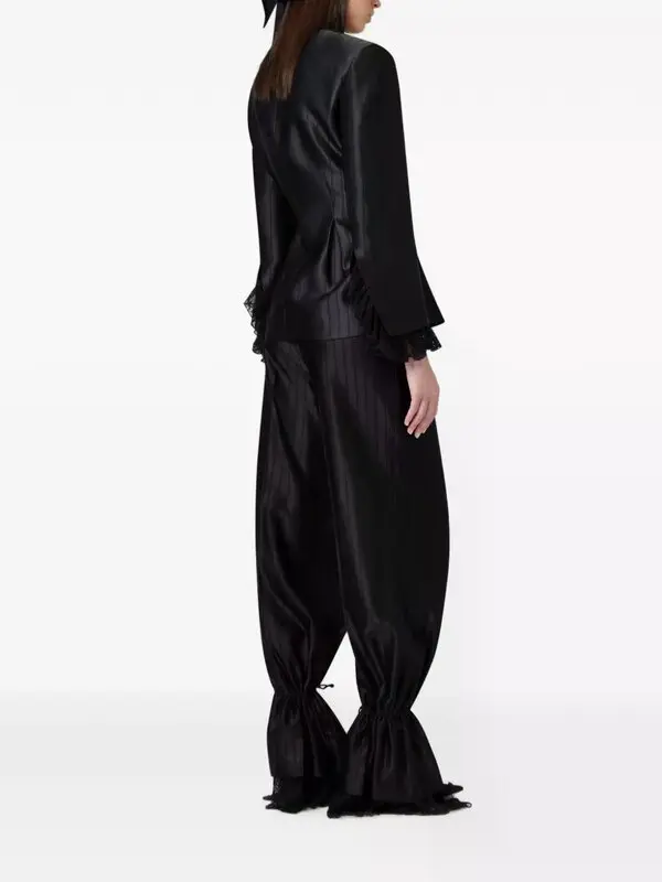 Giuseppe Di Morabito Pinstriped Lace-trim Jacket