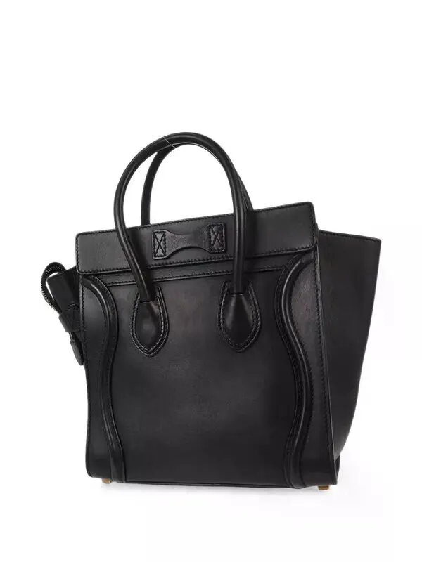 Celine Luggage Micro Leather Tote Bag