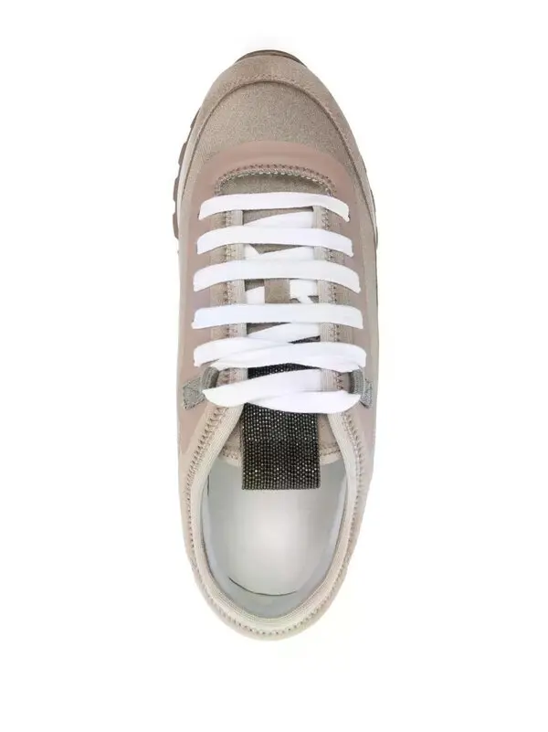 Brunello Cucinelli Monili-detail Suede Sneakers