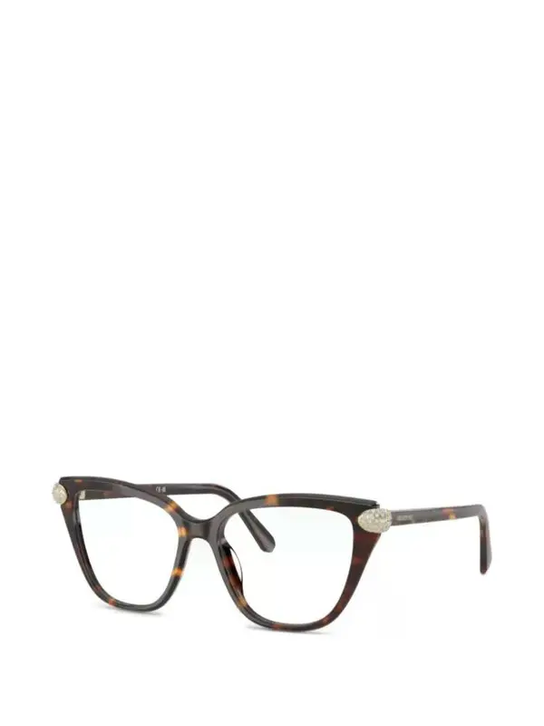SWAROVSKI Crystal-embellished Cat-eye Glasses - Brown
