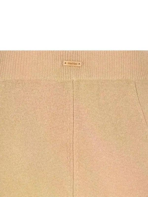 Max Mara Wide Wool And Cashmere Yarn Trousers Camel