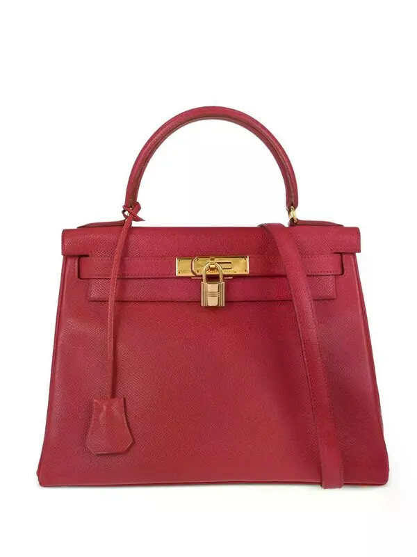 Hermès 1997 28 Kelly Retourne Tote Bag - Red