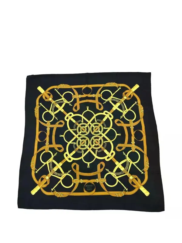 Hermès Small Eperon D'or Scarf - Black