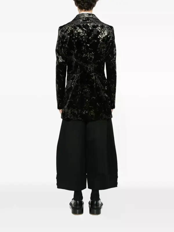 Comme Des Garçons Distressed-effect Peak-lapel Jacket