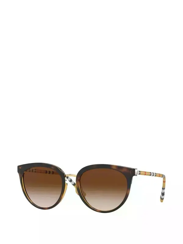 Burberry Tortoiseshell-effect Check-pattern Sunglasses