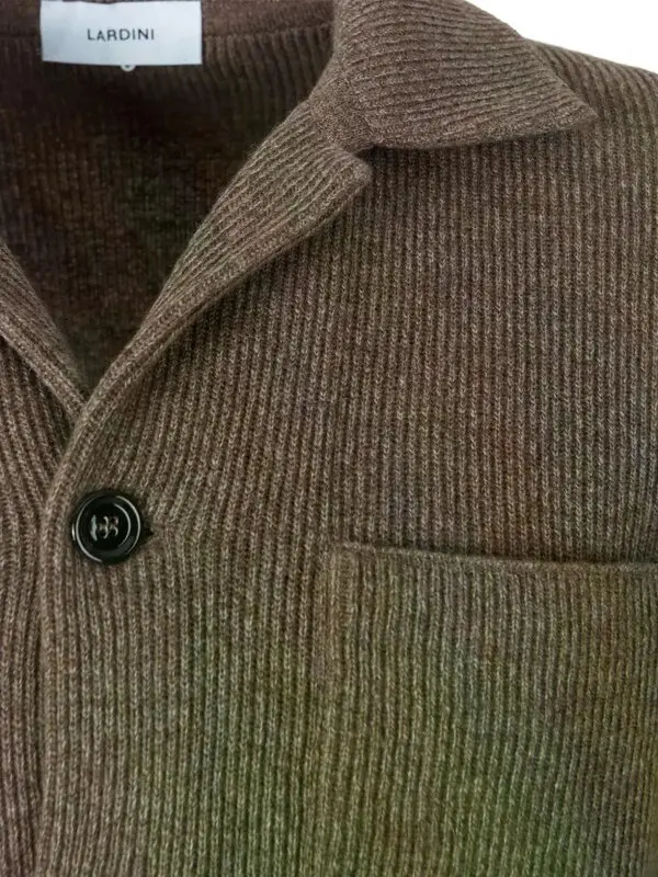 LARDINI Ribbed-knit Cashmere Jacket