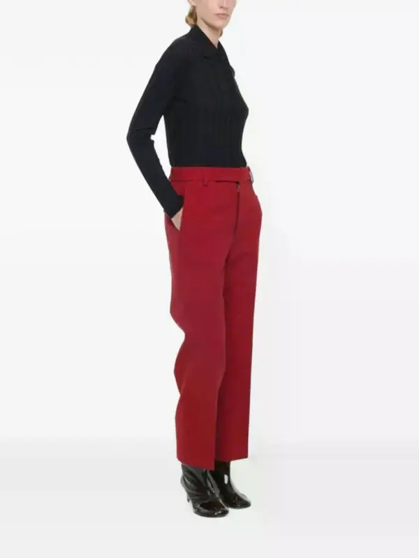Plan C Check-pattern Pressed-crease Trousers