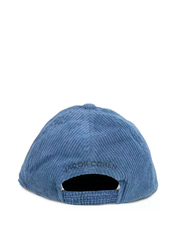 JACOB COHЁN Logo-embroidered Corduroy Baseball Cap - Blue