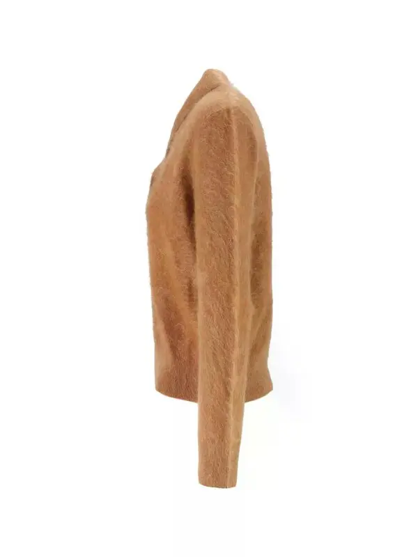 KANGRA Brushed-effect Shawl-collar Sweater