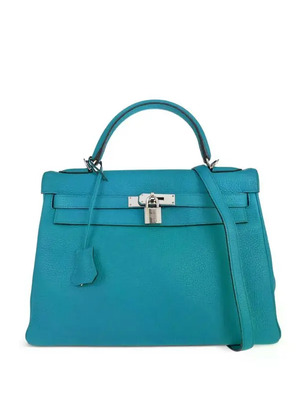 Hermès 2015 32 Kelly Retourne Tote Bag - Blue