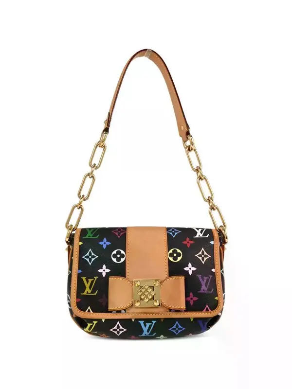 LOUIS VUITTON Monogram Multicolor Patty Shoulder Bag - Black
