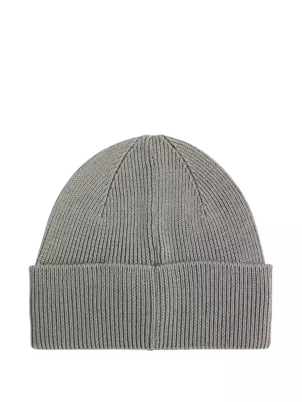 C.P. COMPANY Logo-patch Ribbed-knit Beanie Hat