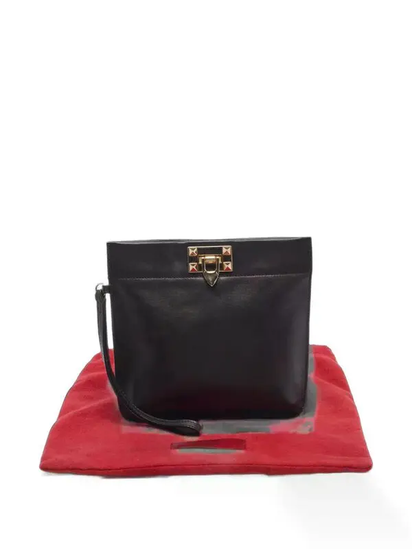 Valentino Garavani Rockstud Leather Mini Clutch Bag