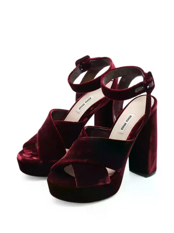 Miu Miu Criss-cross Platform Sandals