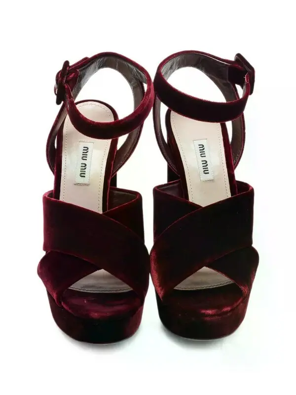 Miu Miu Criss-cross Platform Sandals