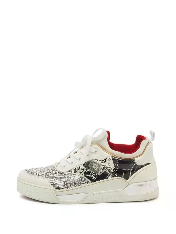 CHRISTIAN LOUBOUTIN Aurelien Lace-up Sneakers - White