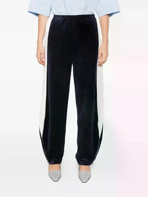 Tory Burch Colorblock Velour Track Pants