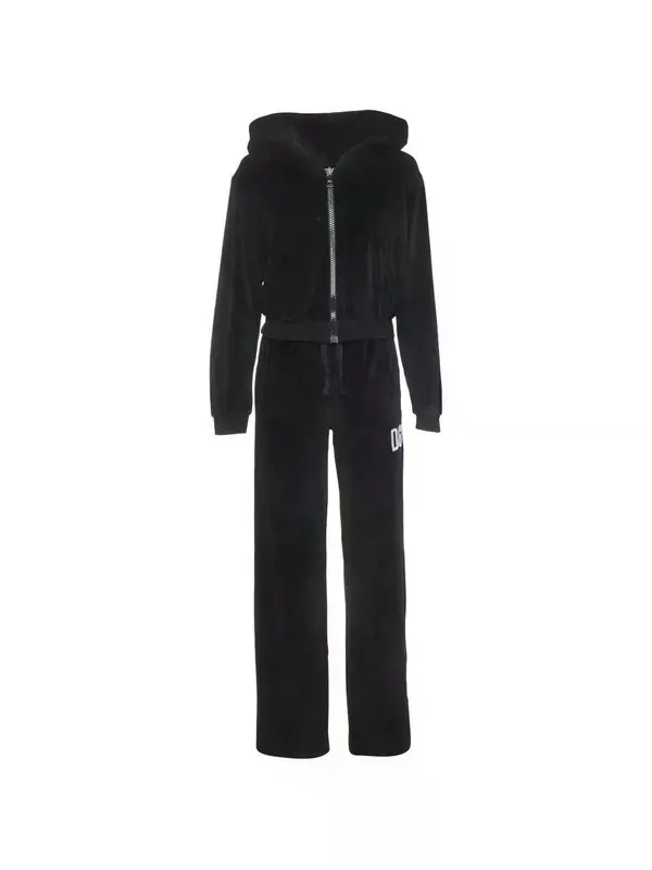 Dolce & Gabbana Zip-up Hoodie And Track Pants Set - Black