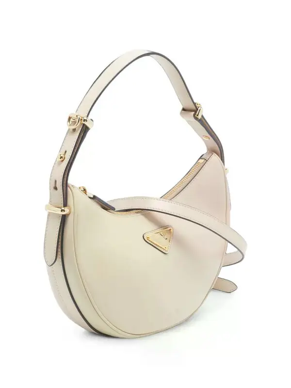Prada Arque Leather Tote Bag - Neutrals