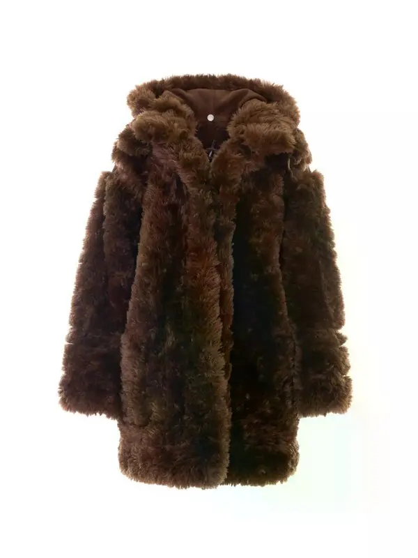 VEGANCODE Reversible Faux-fur-trim Coat