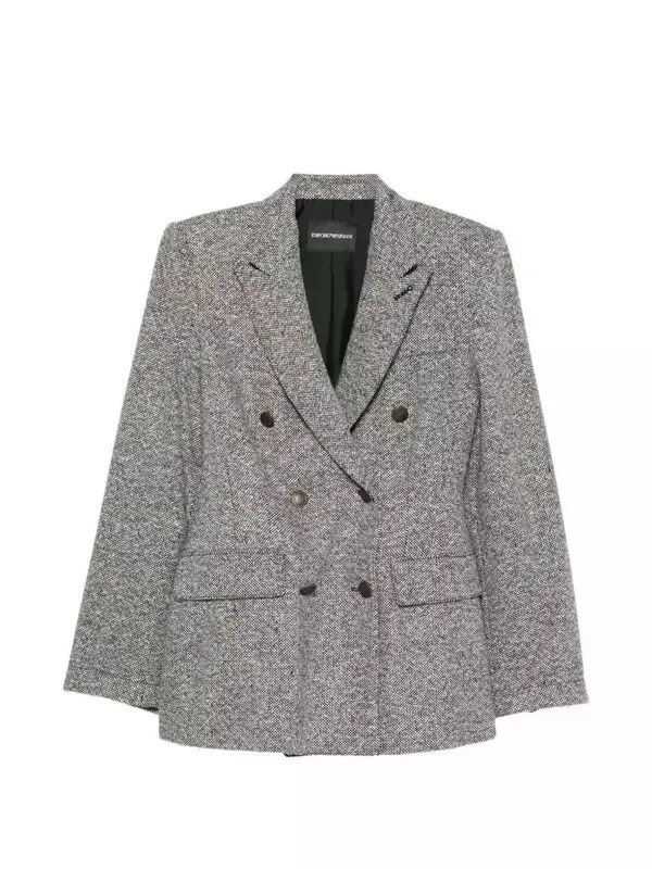 Emporio Armani Double-breasted Tweed Jacket