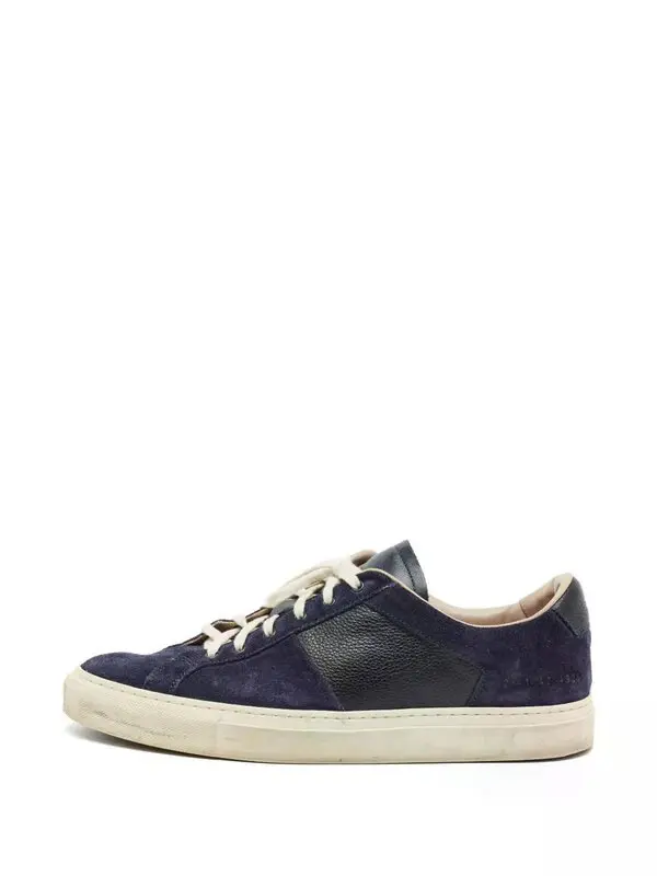 COMMON PROJECTS Achilles Grained Calf Leather Sneakers - Blue