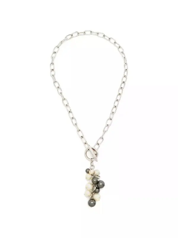 AIGNER Faux-pearl Tasseled Necklace - Silver