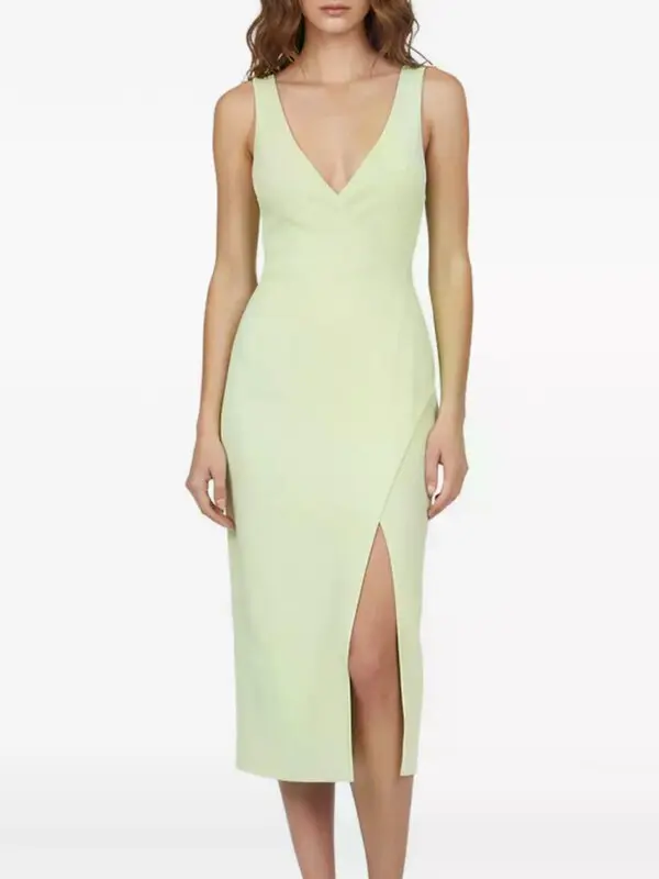 Simkhai Milani Draped V-neck Midi Dress