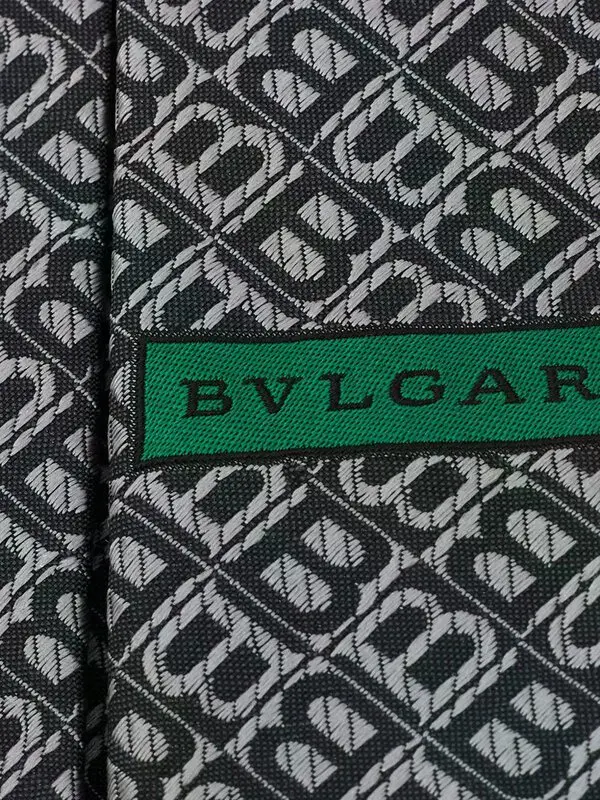 BVLGARI Monogram-jacquard Tie